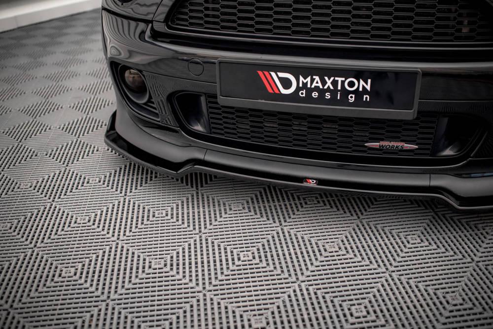 Front Lippe Front Splitter Frontansatz V.2 fur Mini Cooper JCW R56 von Maxton Design